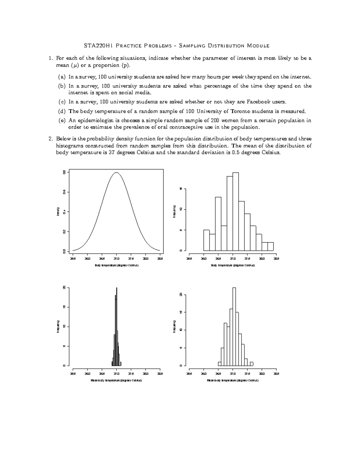 Practice Problem Set 4 - STA220H1 Practice Problems – Sampling ...
