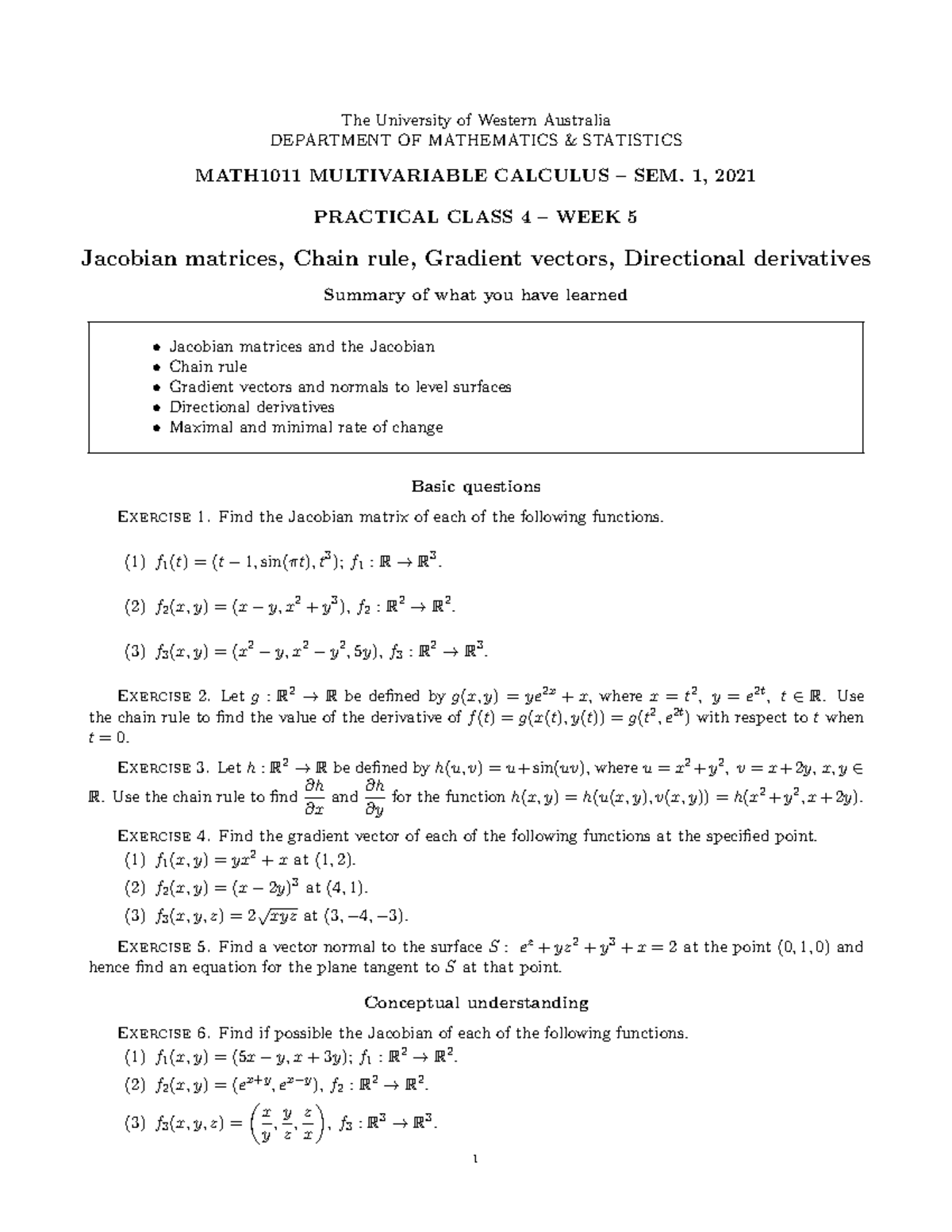 MATH1011 Pr4 week5 21 - The University of Western Australia DEPARTMENT ...
