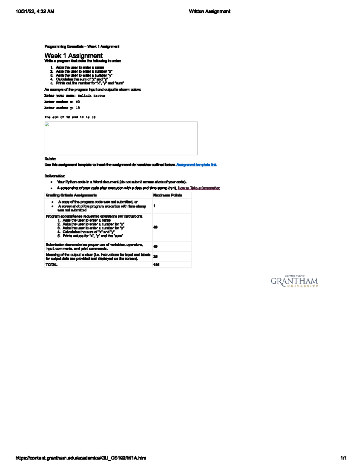 W1A- Instructions - CS192 - Studocu