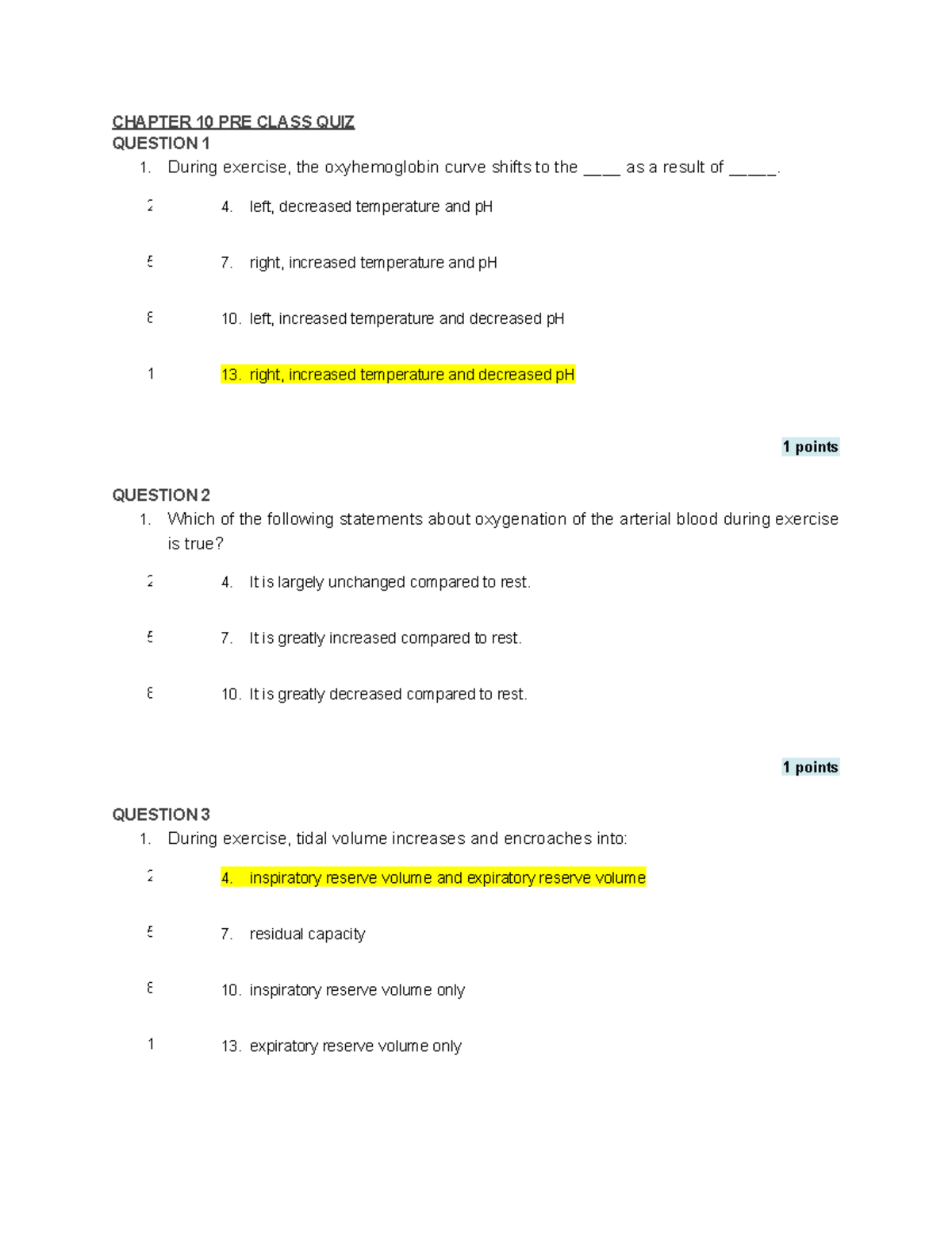 Pre Class Quiz for Ch 10 and 11 - CHAPTER 10 PRE CLASS QUIZ QUESTION 1 ...
