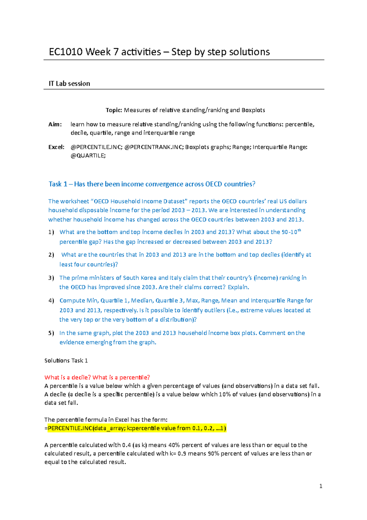 EC1010 Week 7 IT lab step-by-step solutions - EC1010 Week 7 activities ...
