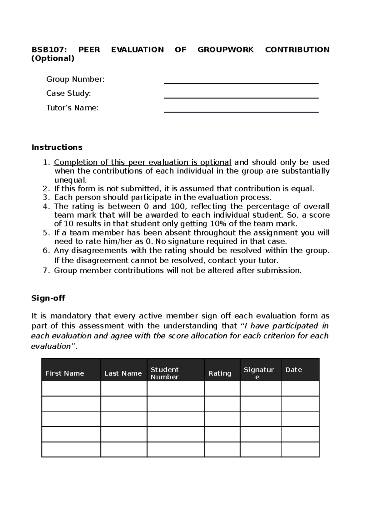 BSB107 Stock Pitch Peer Evaluation 30 August 2023 - BSB107: PEER ...