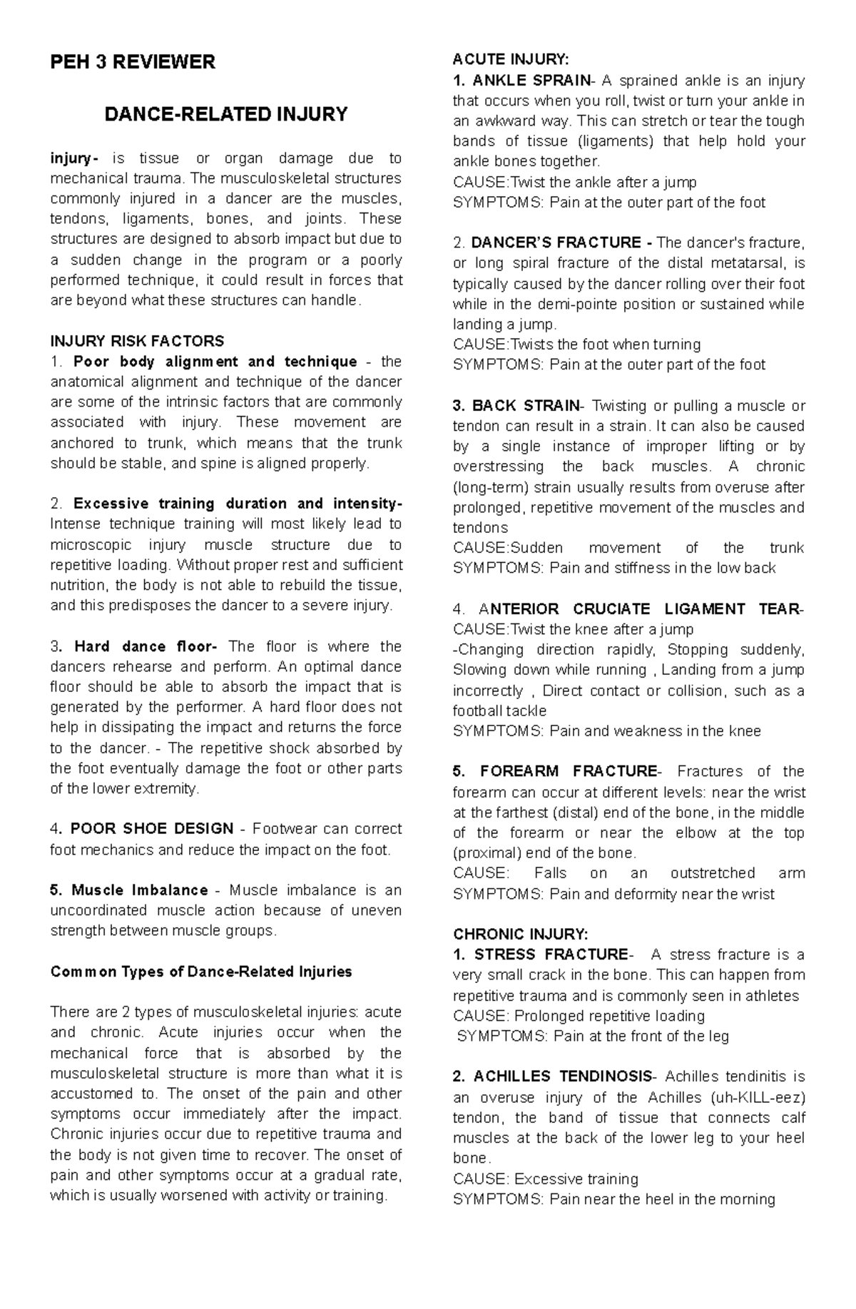 PEH-3 Reviewer 2nd-Grading-Google-Docs - PEH 3 REVIEWER DANCE-RELATED ...