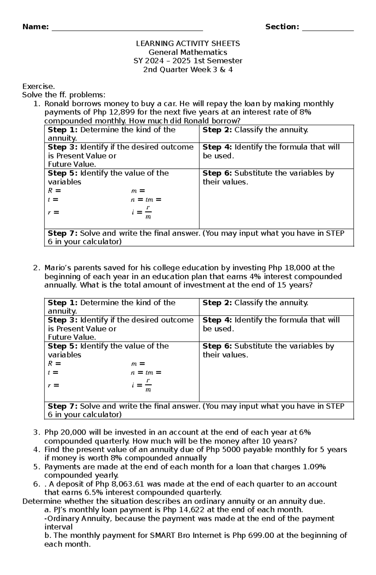 Q2 Lecture Notes Name