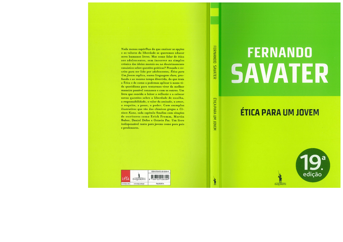 Etica para um jovem pdf 1 - Filosofia - Studocu