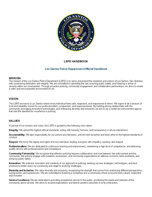 LSPD Romanov Administration - STANDARD OPERATING PROCEDURE Los Santos ...