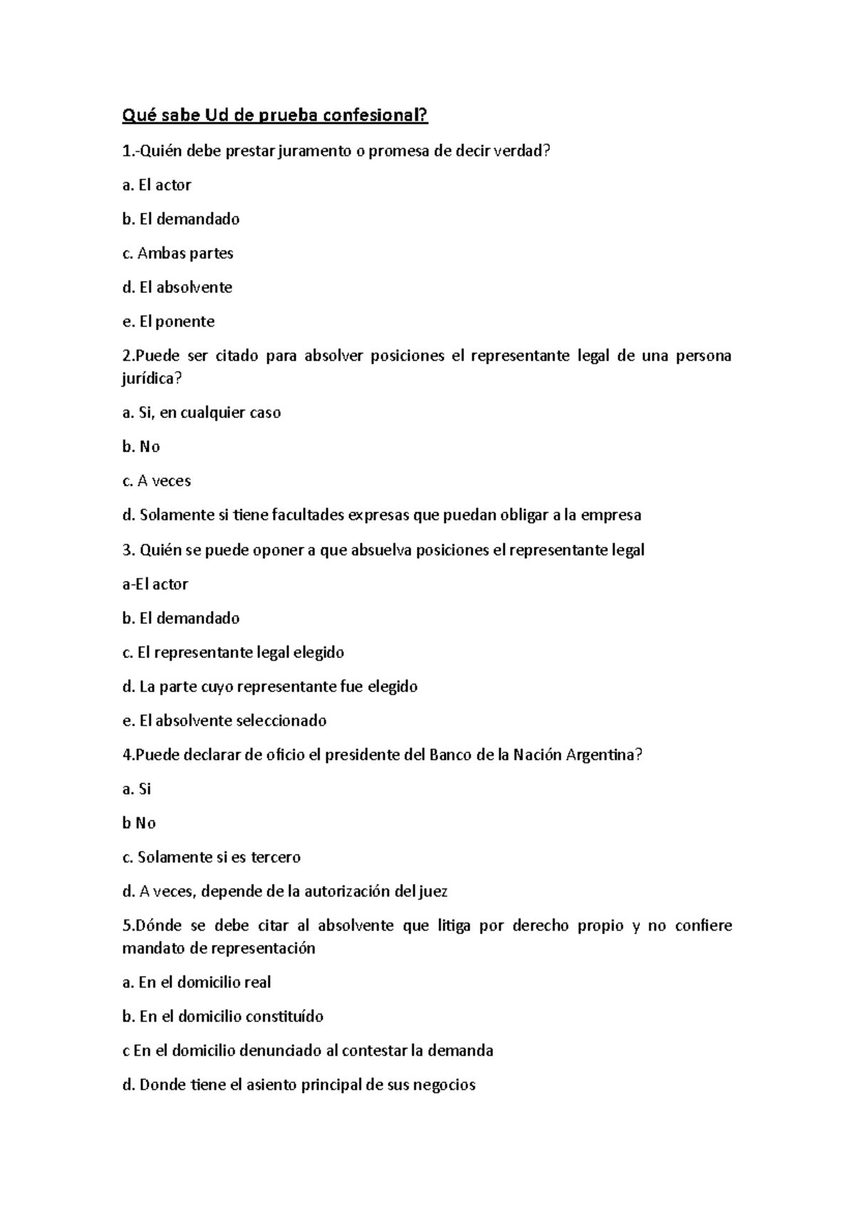 Trabajo Practico N 2 Prueba confesional - Qué sabe Ud de prueba ...
