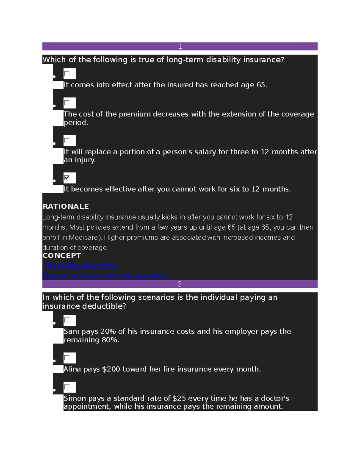 Sophia- Personal Finance Milestone 4 - 1 Which of the following is true ...