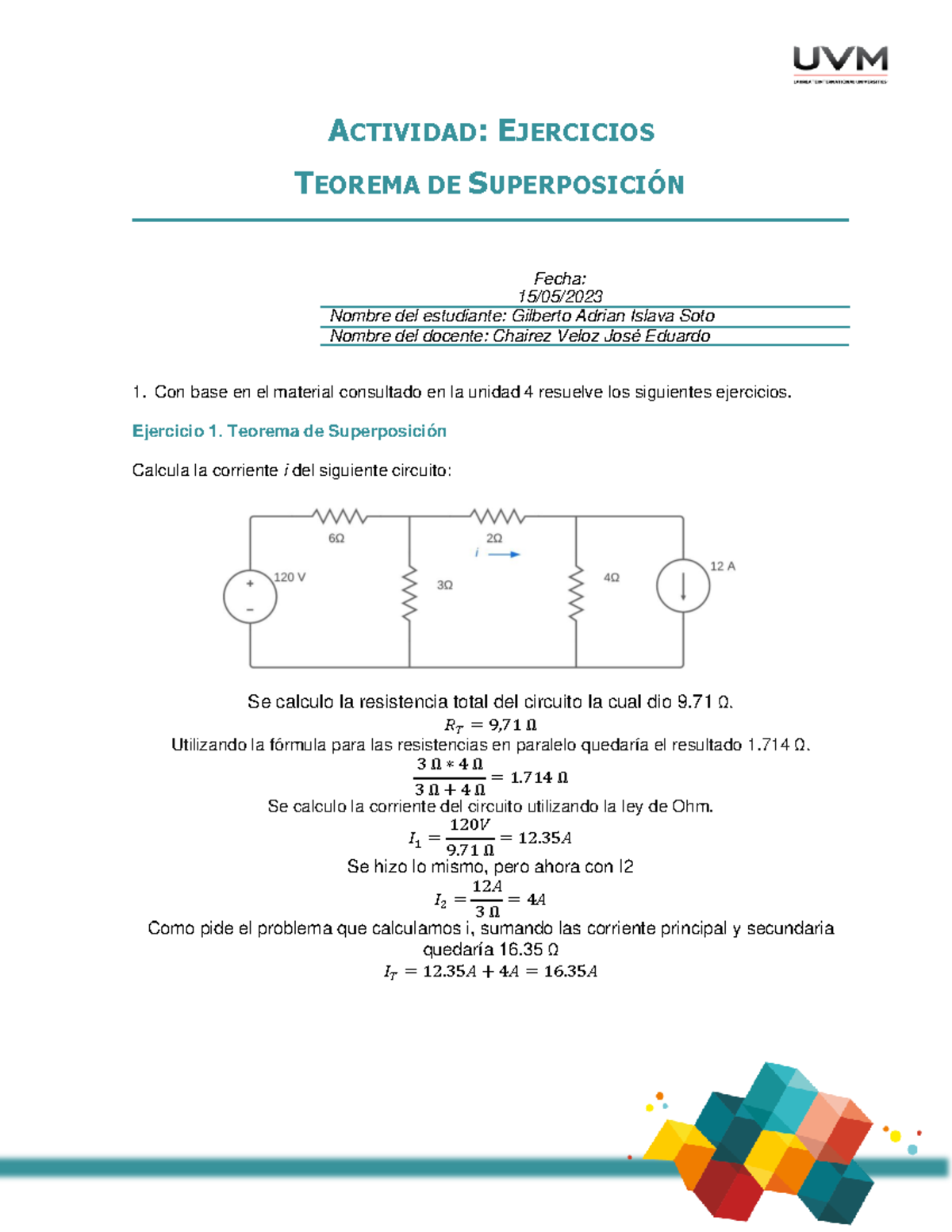 A10 GAIS Ejercicios Analisis Y Diseño DE Circuitos Electricos Blackboard - ACTIVIDAD: EJERCICIOS ...