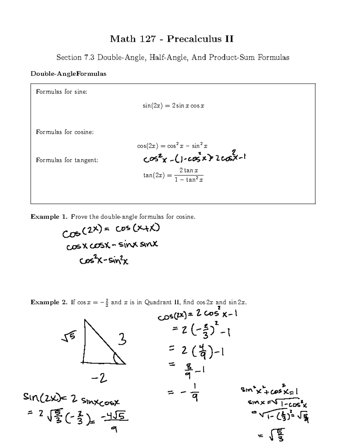 Week 7 - Lecture notes were provided by the professor and by watching ...