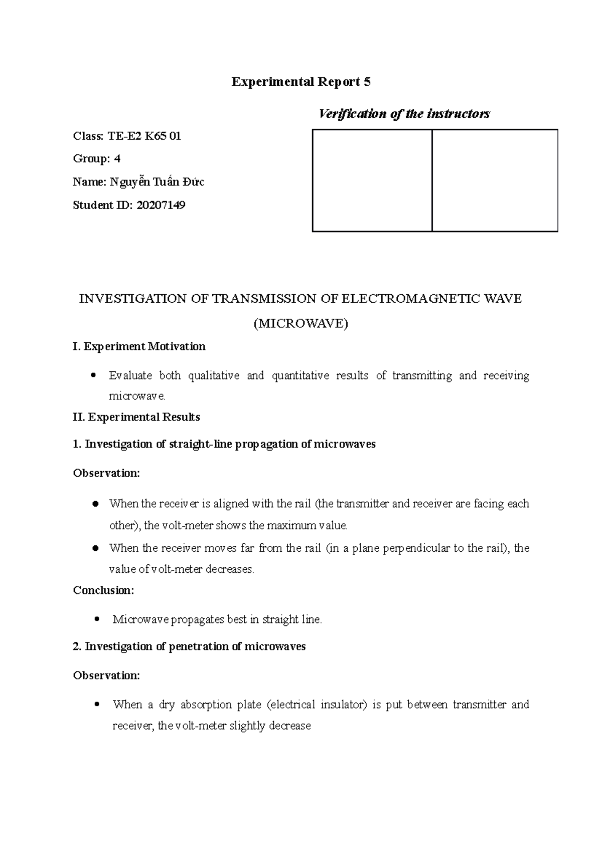 Experimental Report 5 - For Hanoi University of Science and Technology ...