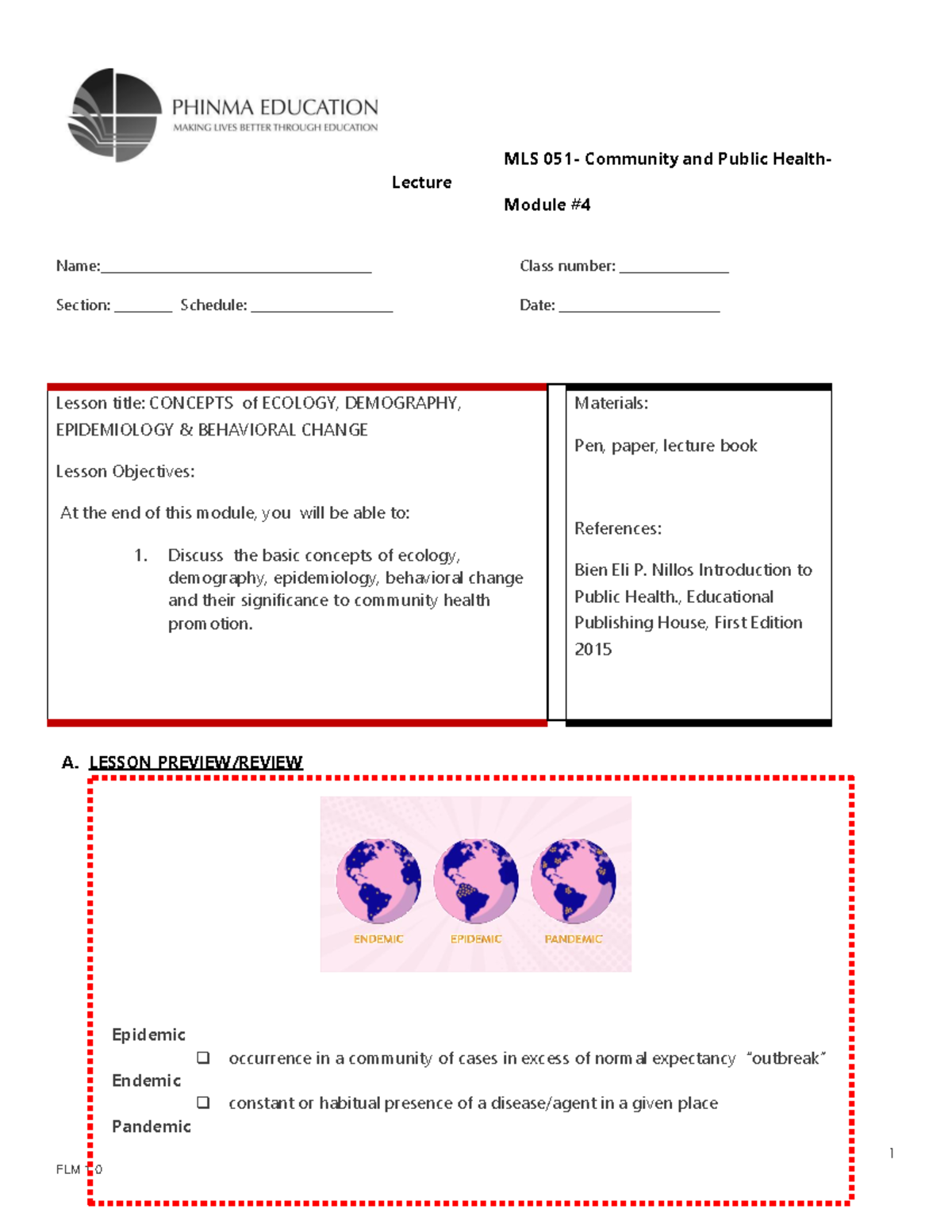 Copy of 4TH SAS Module - mls 051 - Lecture Module Name ...