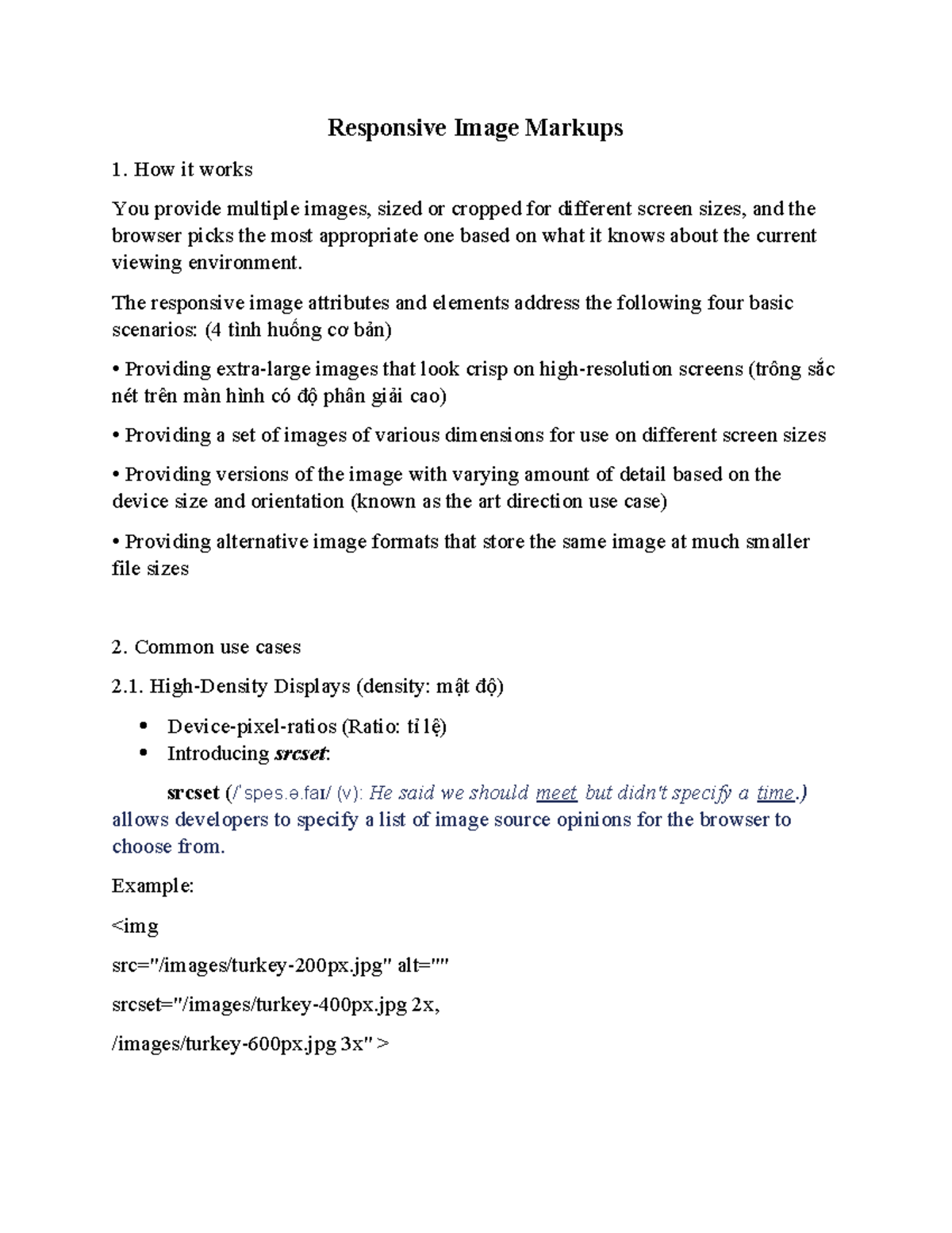 Responsive Image Markups - The responsive image attributes and elements ...
