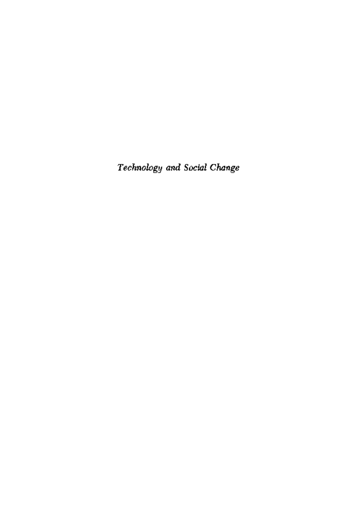 Technology and Social Change (Eli Ginzberg) (Z-Library) - Technology ...