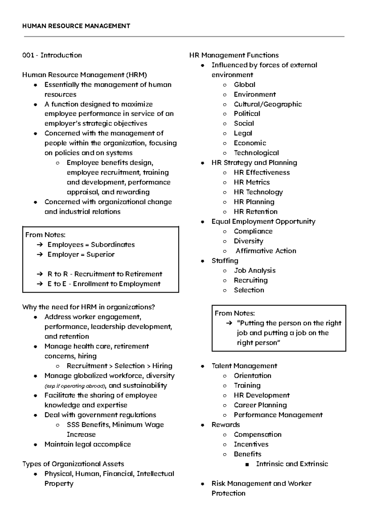 Human Resource Management - HUMAN RESOURCE MANAGEMENT 001 - Introduction Human Resource ...