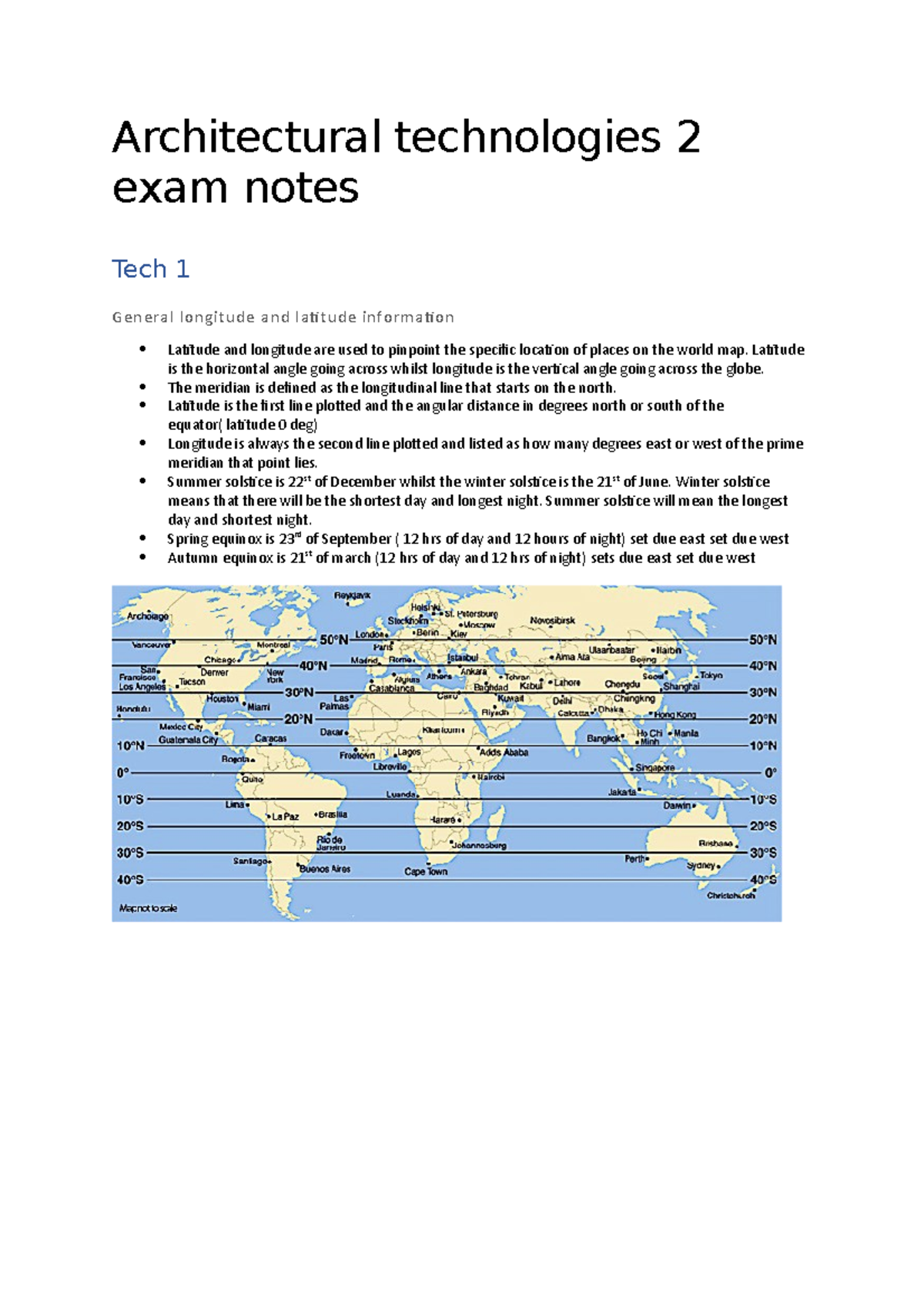 Tech 2 exam notes - Architectural technologies 2 exam notes Tech 1 ...