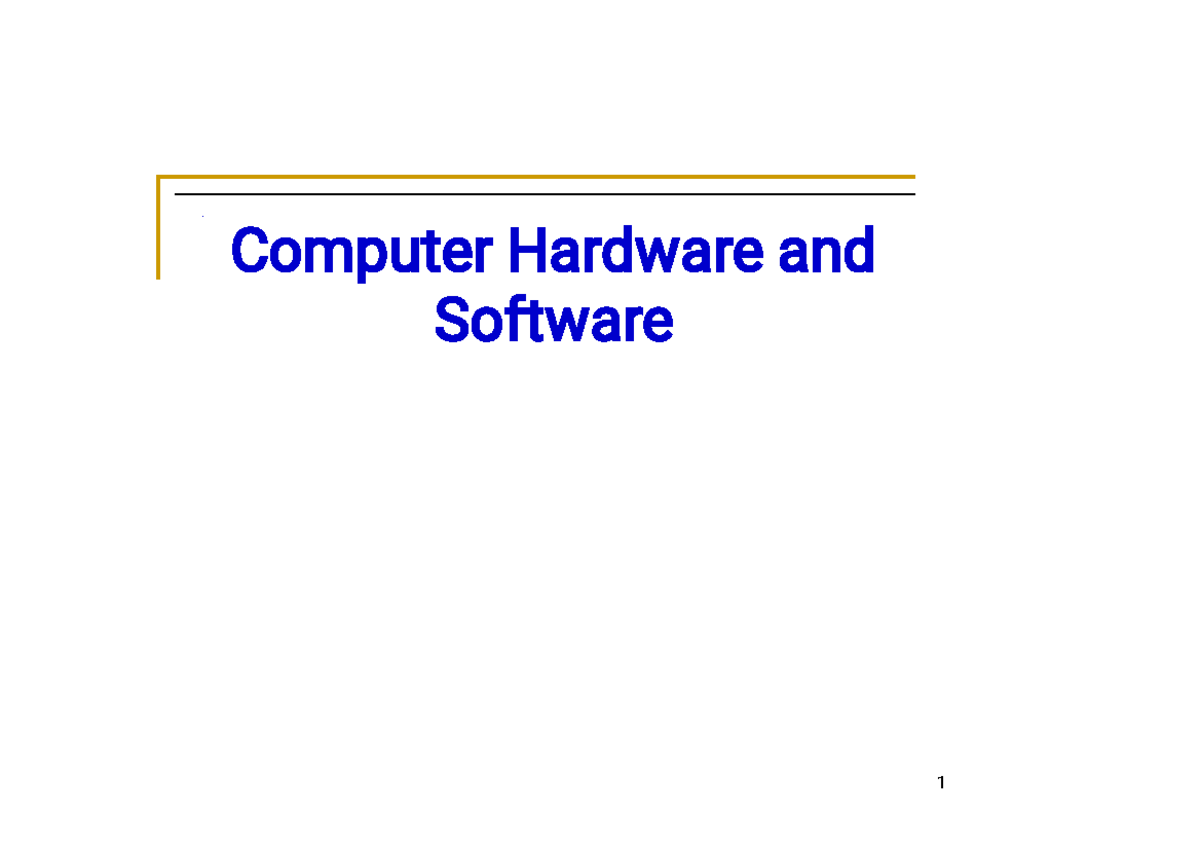 Parts of Computer - Computer Hardware and Software Parts of the ...