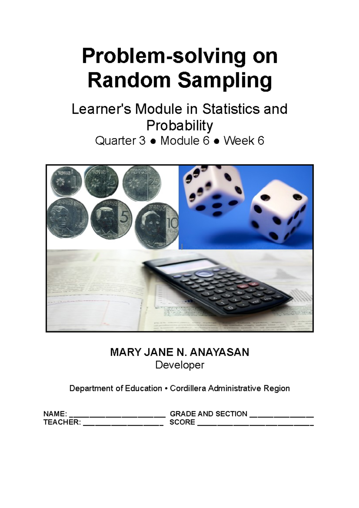 Stat Q3 Mod 6 Problem solving on Random Sampling - Problem-solving on ...