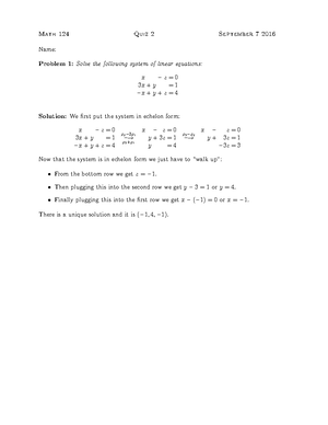MATH124 2016-2017 Quiz 4 - Questions & Answers - Math 124 Quiz 4 ...