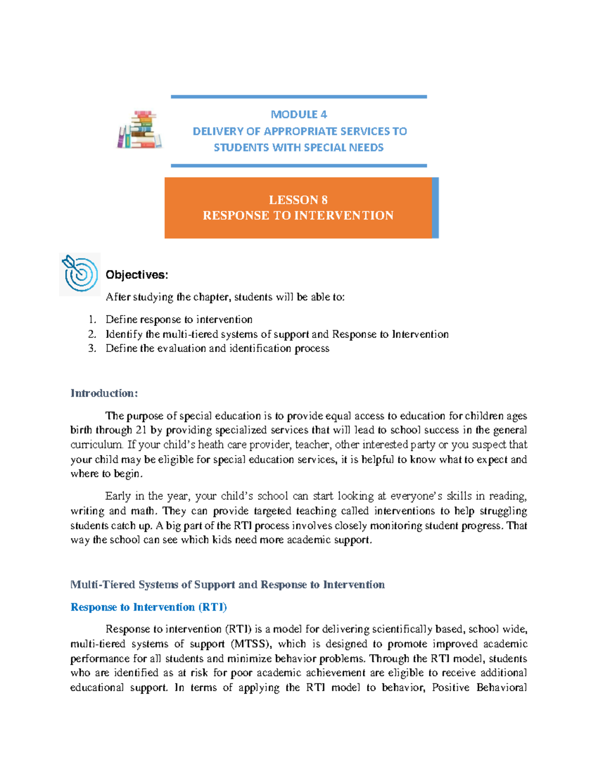Module 4 Foundation OF Special AND Inclusive Education Final 5 ...