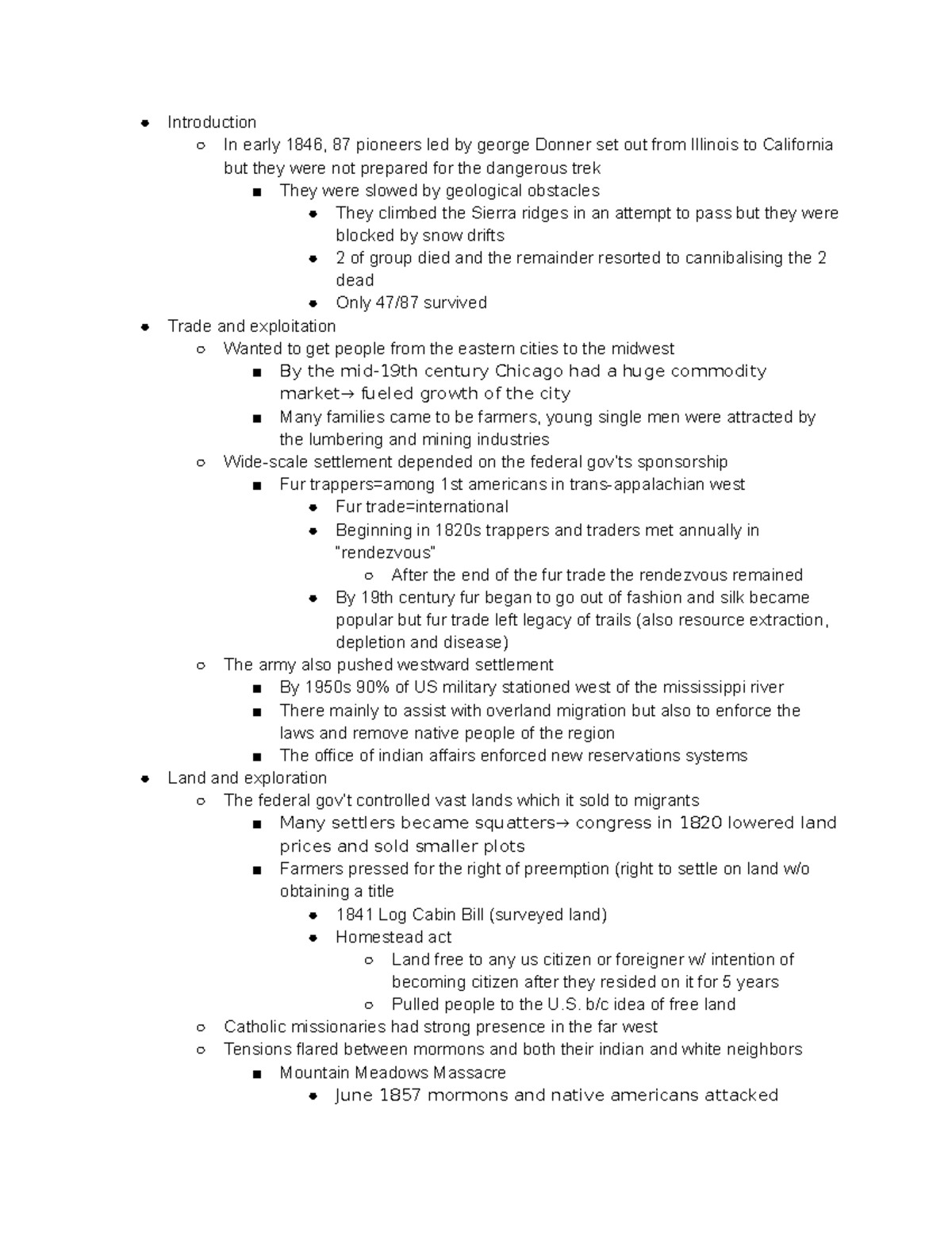 11-8 lecture notes - Trade and exploitation Land and exploration Trails ...