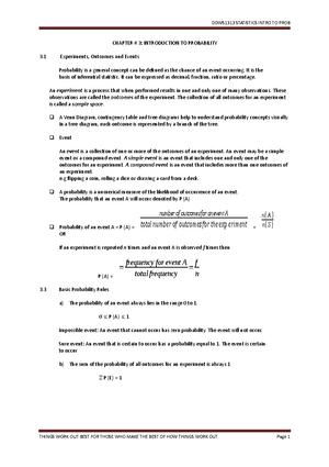 Chapter 4 Discrete PROB Distr - DDWS1313 STATISTICS DISCRETE PROB ...