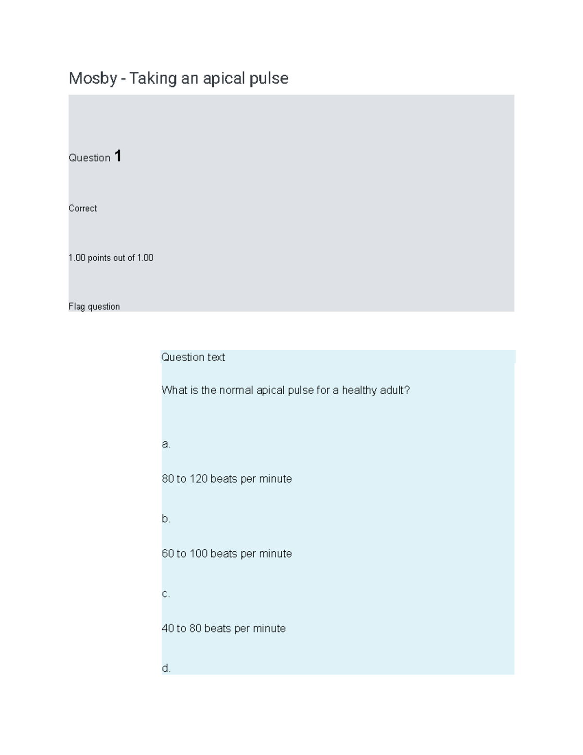 Mosby - Taking an apical pulse - Mosby - Taking an apical pulse ...