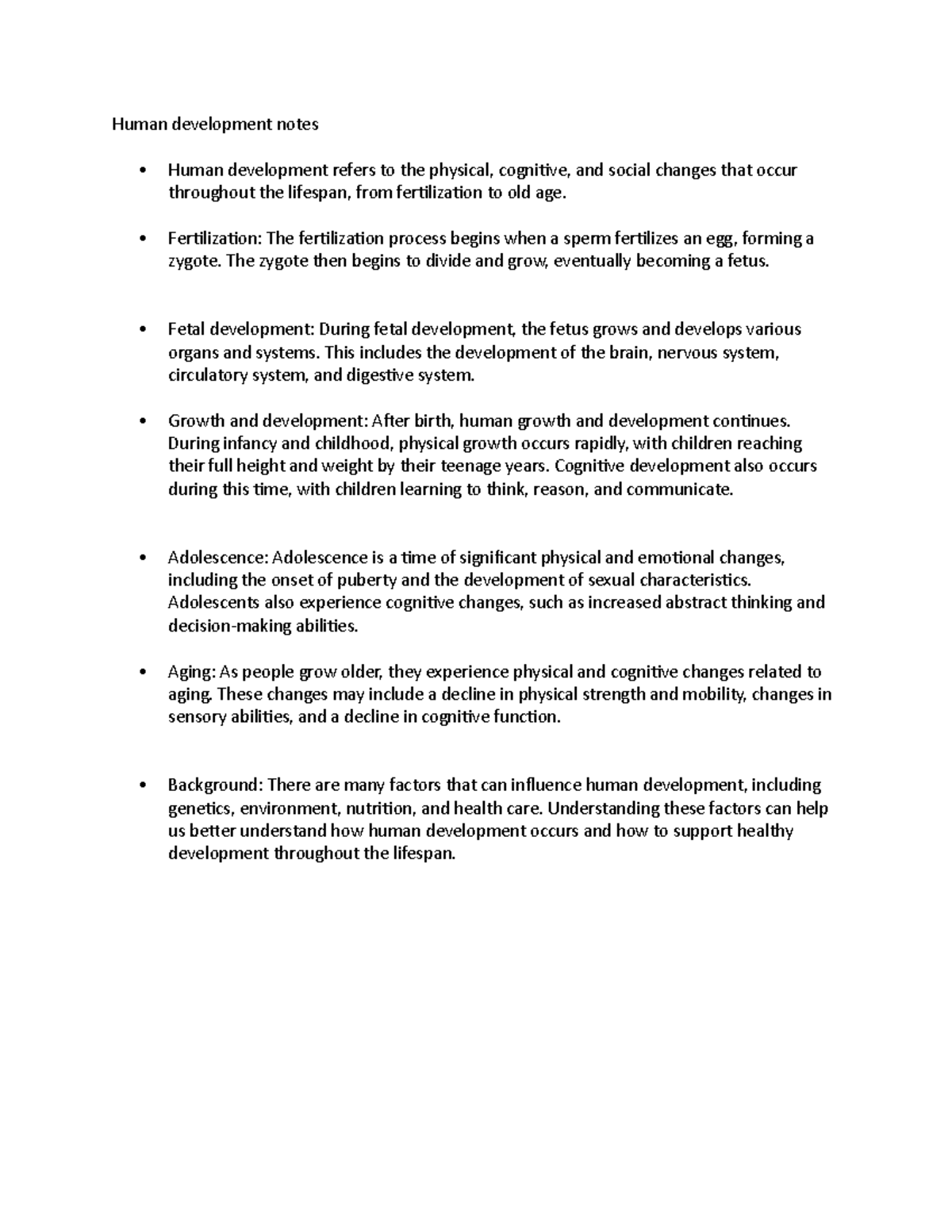 Human development notes - Fertilization: The fertilization process ...