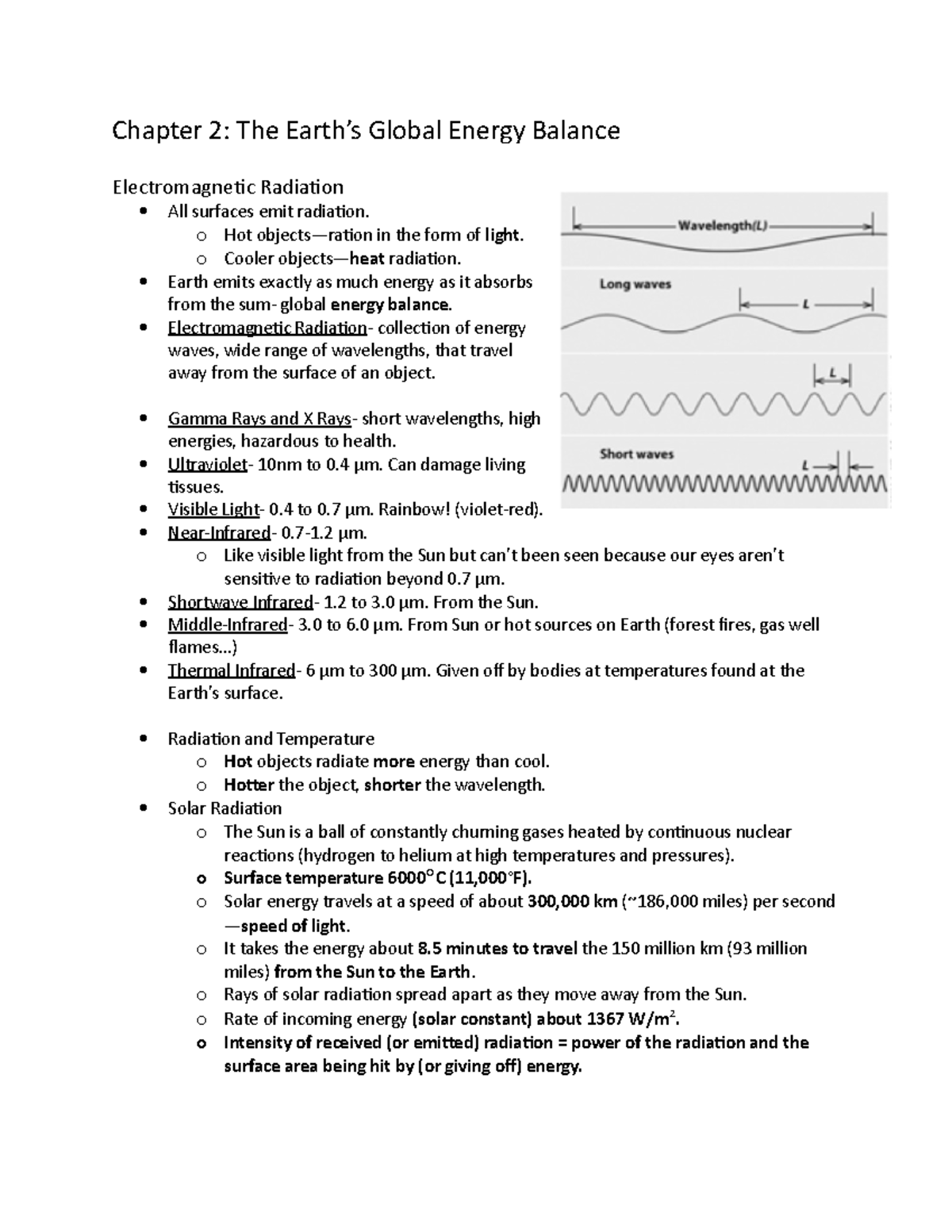Chapter 2 - Professor Tyre: The Earth’s Global Energy Balance - Chapter ...