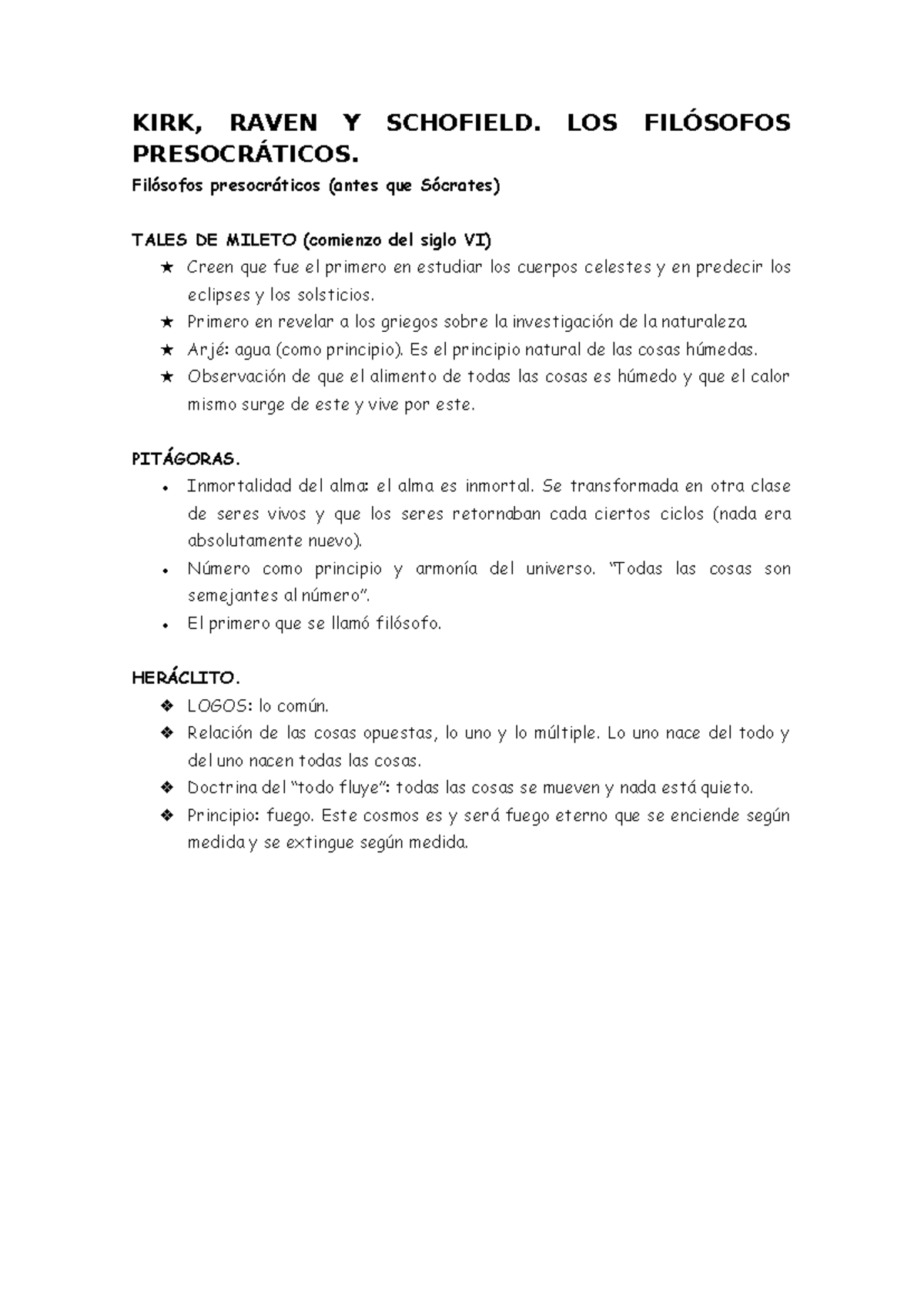 Filósofos presocráticos - KIRK, RAVEN Y SCHOFIELD. LOS FILÓSOFOS ...