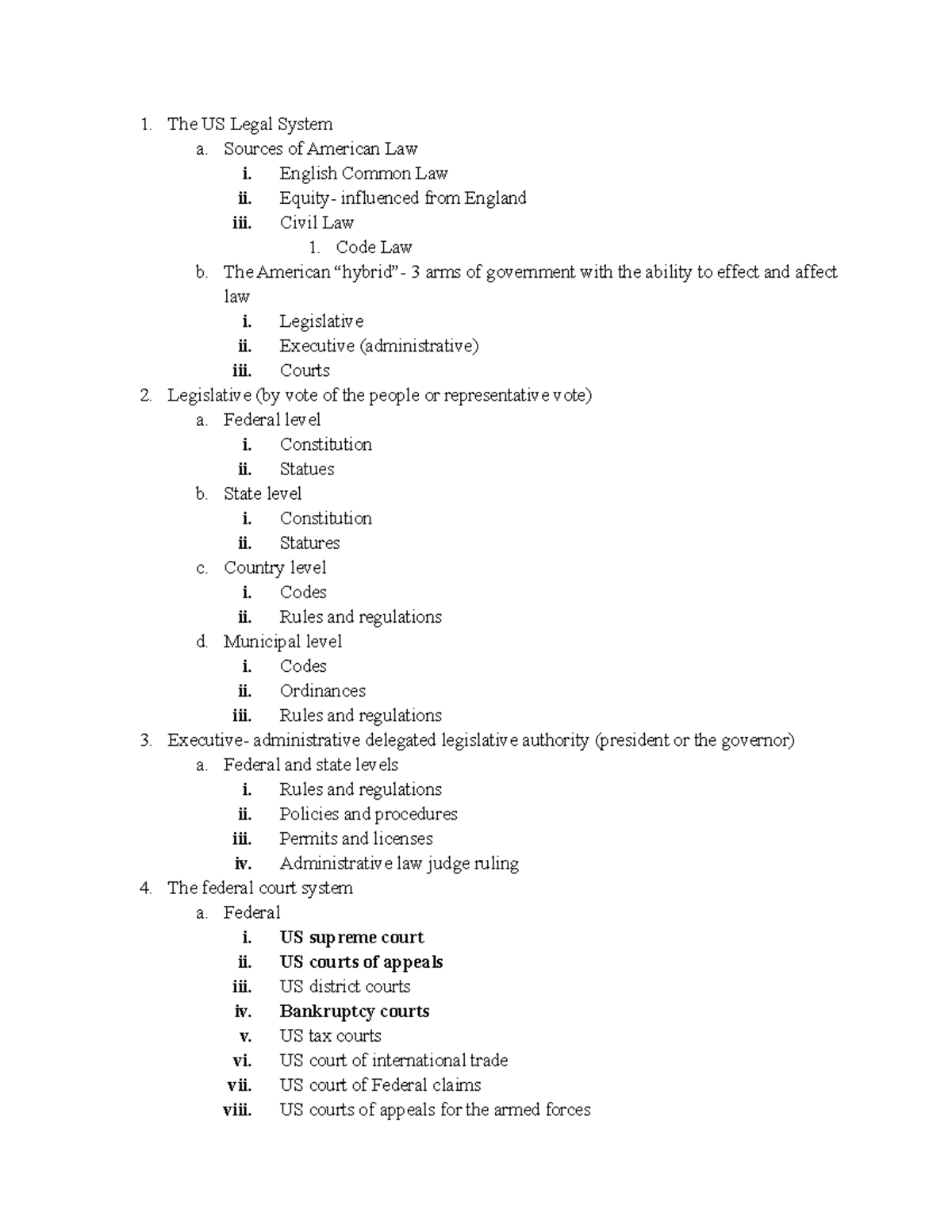 AREC 375 Module 1 Notes - Professor: Kathie Riley - The US Legal System ...