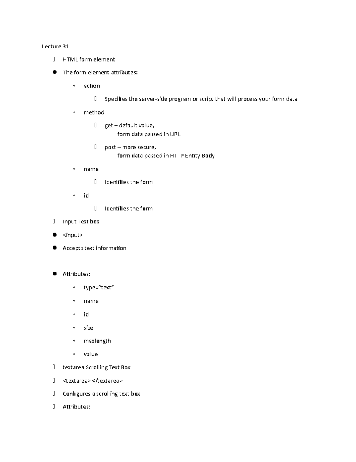 Lecture 31 Lecture 31 HTML Form Element The Form Element Attributes lecture-31-lecture-31-html-form-element-the-form-element-attributes
