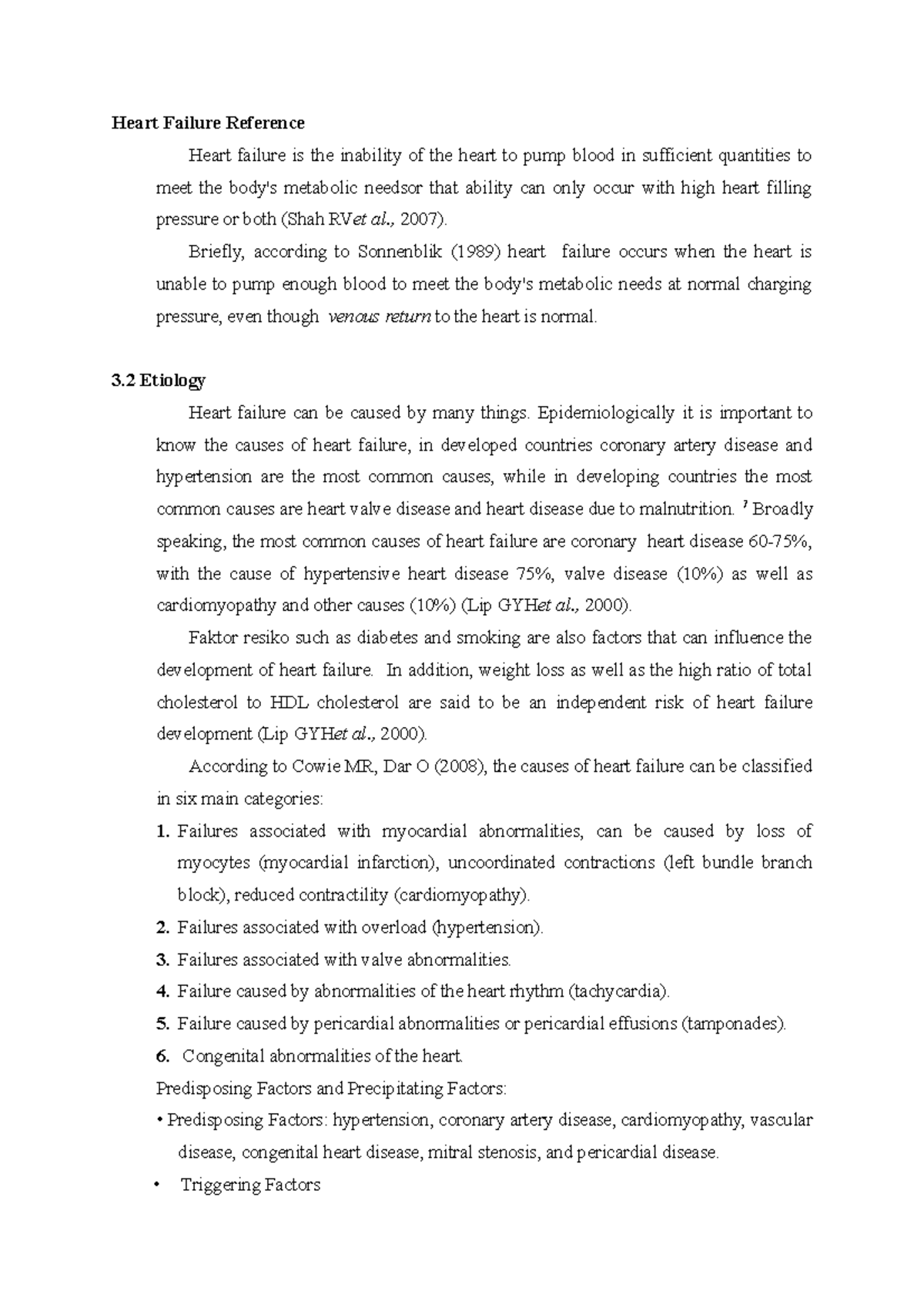 Heart Failure Reference - Heart Failure Reference Heart failure is the ...