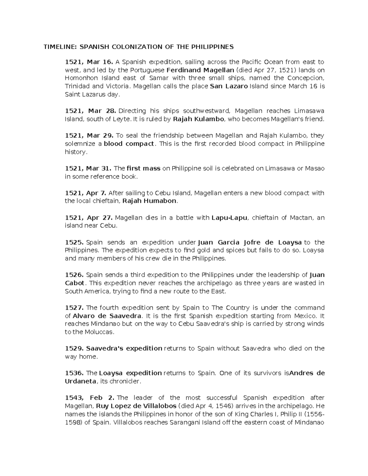 Timeline-of-Spanish-Colonization-of-the-Philippines - TIMELINE: SPANISH ...