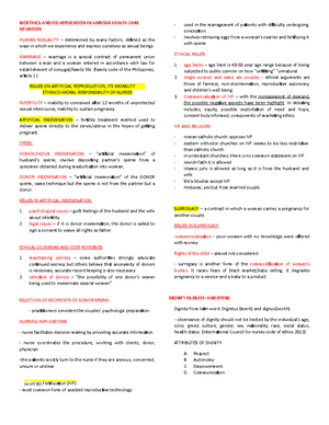 Module 2 Final - HEALTH CARE ETHICS - MODULE II BIOETHICS – The study ...