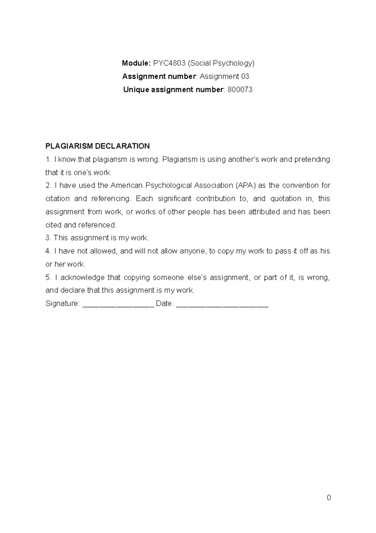 PYC4803 - (Assignment 3) Why prejudice is not inevitable: Techniques ...