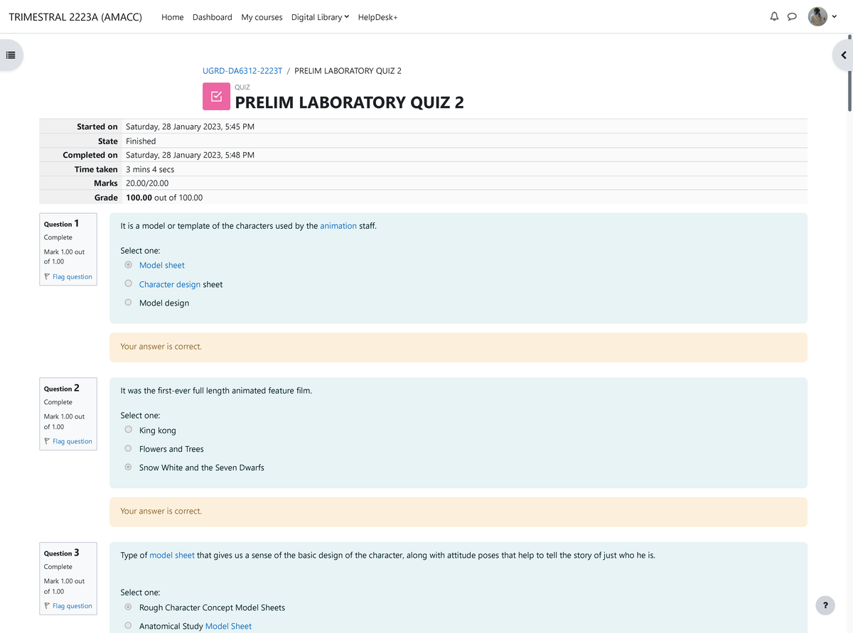Prelim Laboratory Quiz 2 Attempt Review Question 1 Complete Mark 1 Out Of 1 Flag Question 