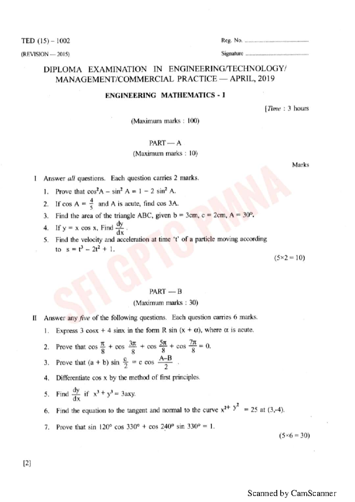 Maths 2019 April-pdf - Mechanical Engineering - Scanned by CamScanner Scanned by CamScanner ...