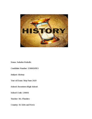 Caribbean History SBA Alexis Simms 2 - Caribbean history school based ...