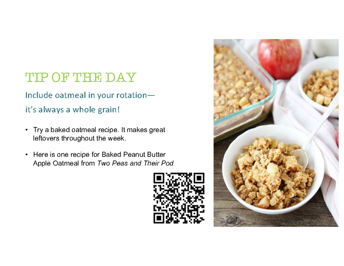 Ch 2 Principles of healthy eating pattern W2024 - TIP OF THE DAY ...
