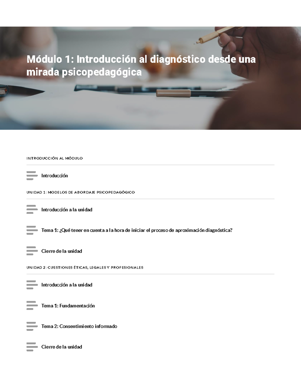 Diagn. Psicop.DE Niños Modulo 1 - IN TR ODUCCIÓN AL MÓDULO UN IDAD 1: MODELOS DE AB OR DAJE ...