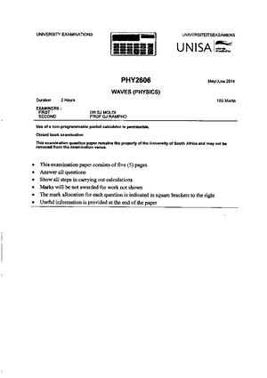 PHY2606 101 3 2021 - TUTORIAL LETTER - PHY2606/101/3/ Tutorial Letter ...