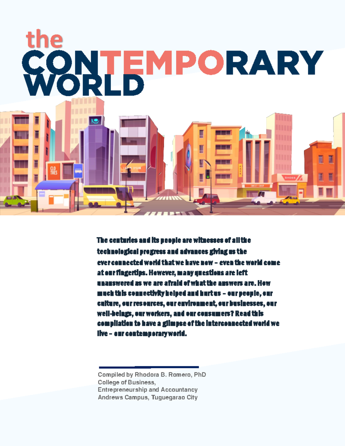 The Contemporary World Lessons - The centuries and its people are ...