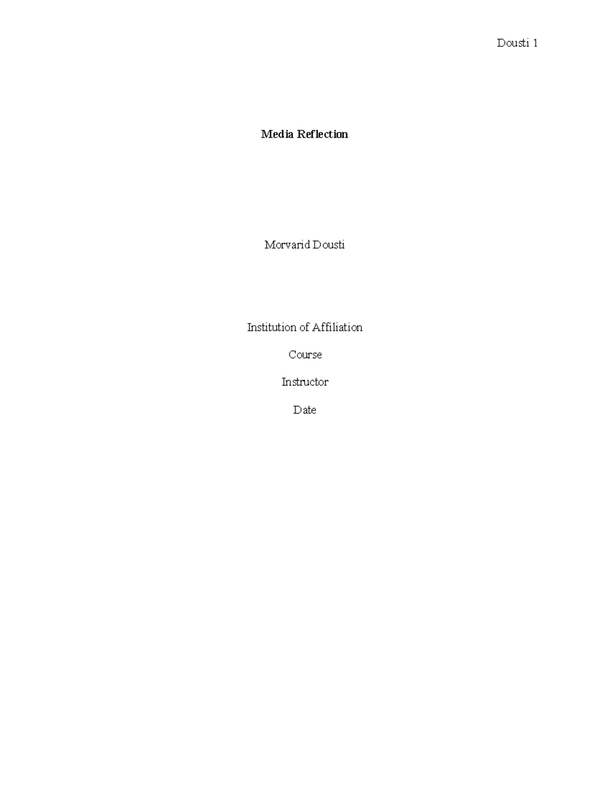 Order media reflection - Media Reflection Morvarid Dousti Institution ...
