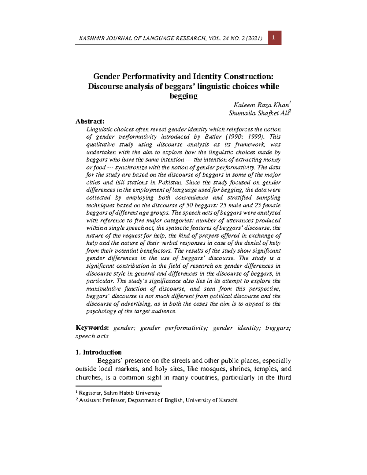 Gender+Performativity - This qualitative study using discourse analysis ...
