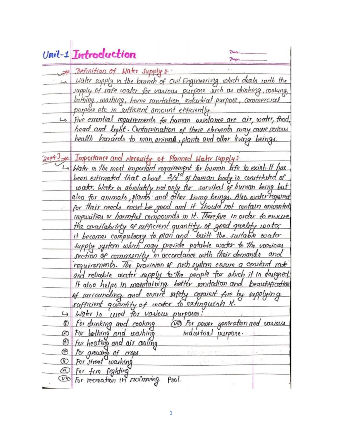 1. Introduction - Water Supply engineering - Civil Engineering - Studocu