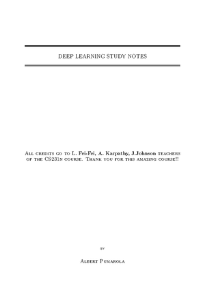 Week 1 Quiz - Introduction to deep learning - CS230 - Studocu