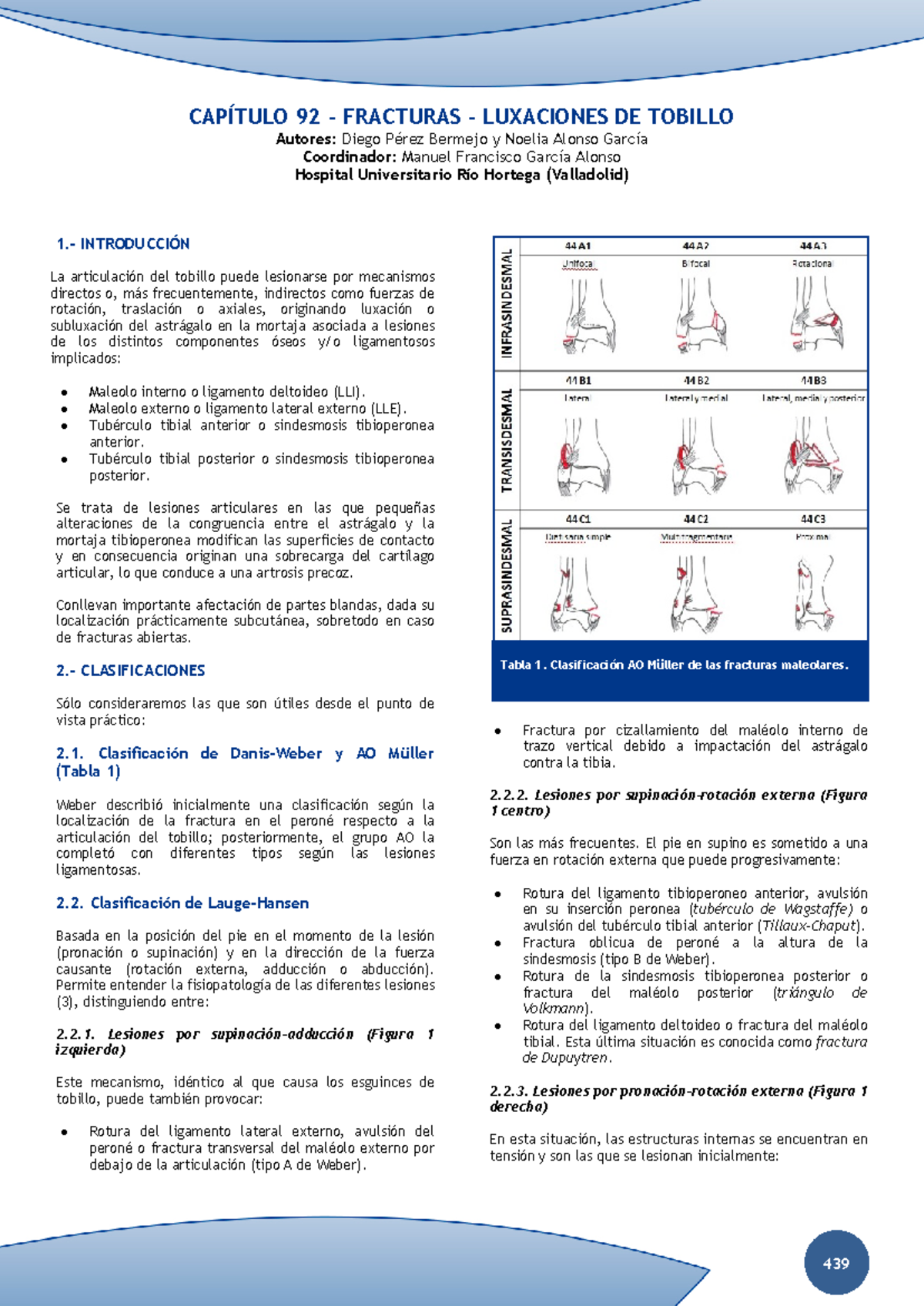 Capítulo 92 - fracturas - luxaciones de tobillo - CAPÍTULO 92 - FRACTURAS - LUXACIONES DE ...