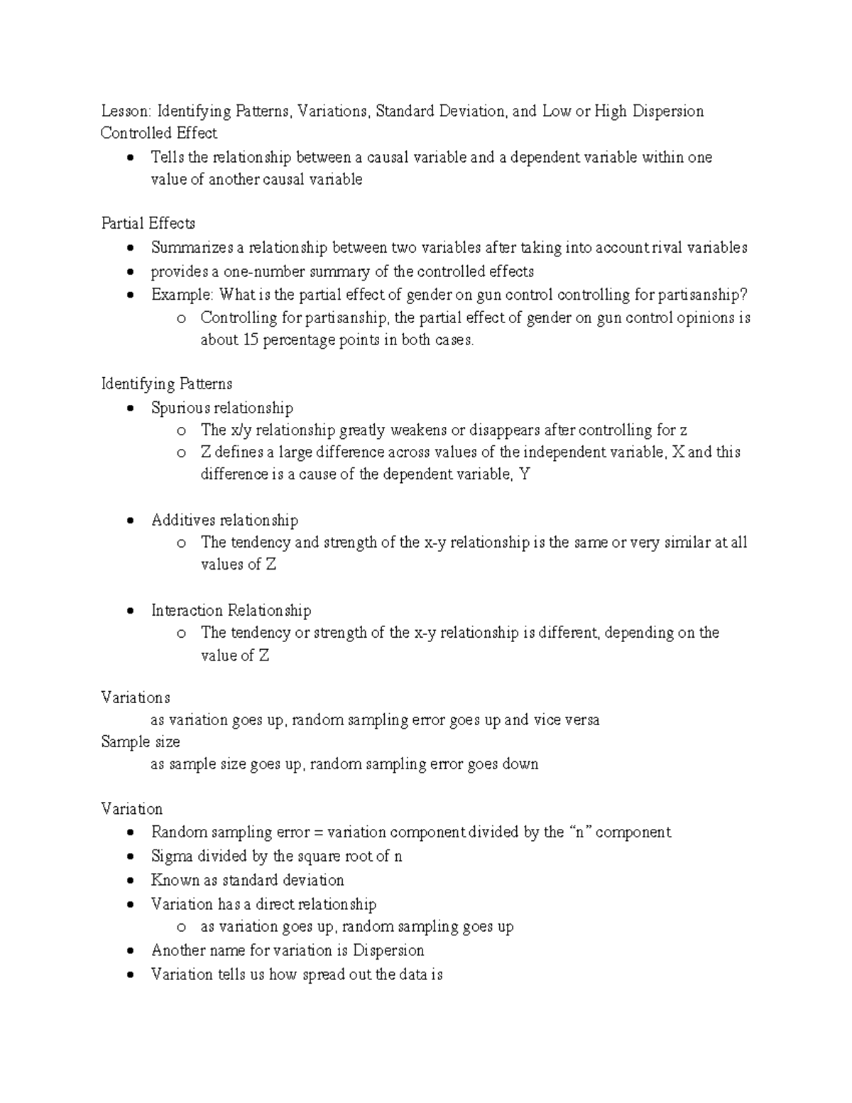 Identifying Patterns, Variations, Standard Deviation, and Low or High Dispersion - Identifying ...