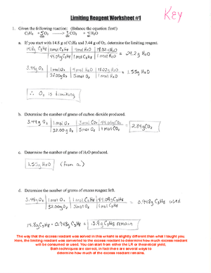 Molarity-worksheet - Answer Key - Molarity Worksheet W 331 Student ...